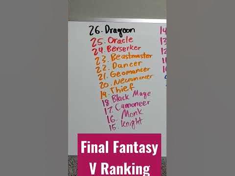 Final Fantasy V Jobs RANKED! (FF5 Quick Tier List Ranking) - YouTube