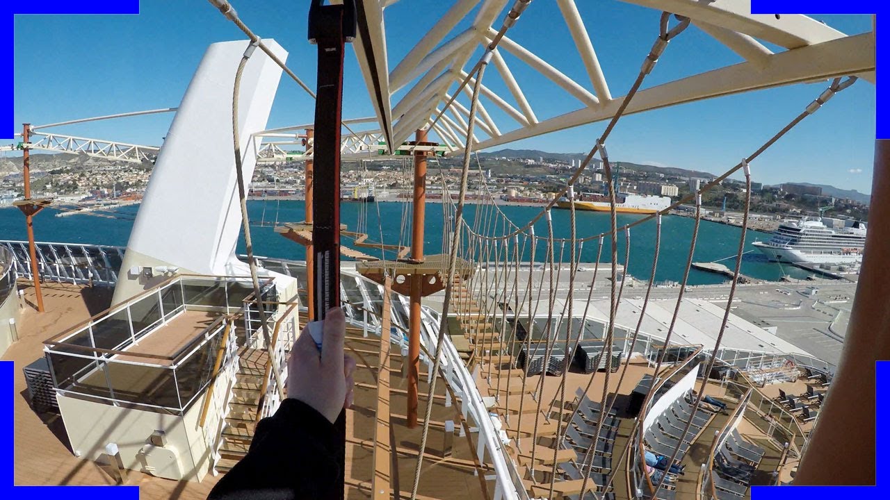 Ropes Course Himalayan Bridge | MSC Bellissima | GoPro 4K - YouTube