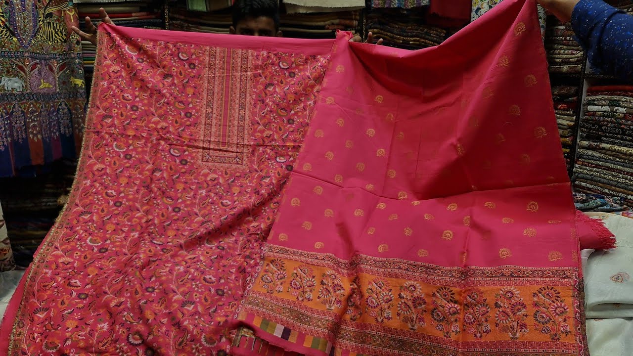 Kaani Pashmina Suit | Pure Wool Kashmiri Suit | Warm Multi Kaani Suit ...