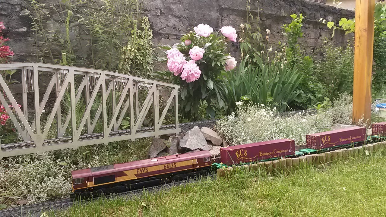 Aristo-Craft EWS Class 66 loco on garden railway (G scale) - YouTube