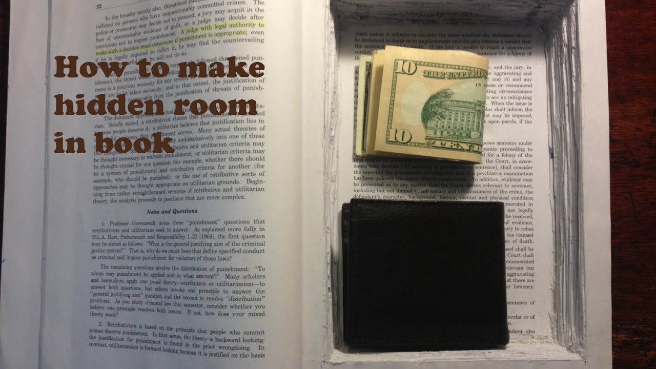 How to make hidden room in book - YouTube