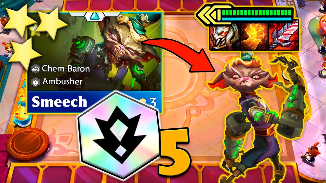 ⭐⭐⭐ SUPER SMEECH AMBUSHERS REROLL - TFT Set 13 - YouTube