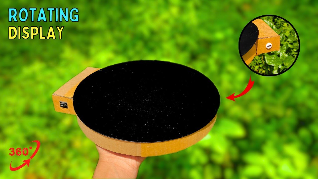 How to Make Rotating Display Stand With Cardboard at Home - YouTube