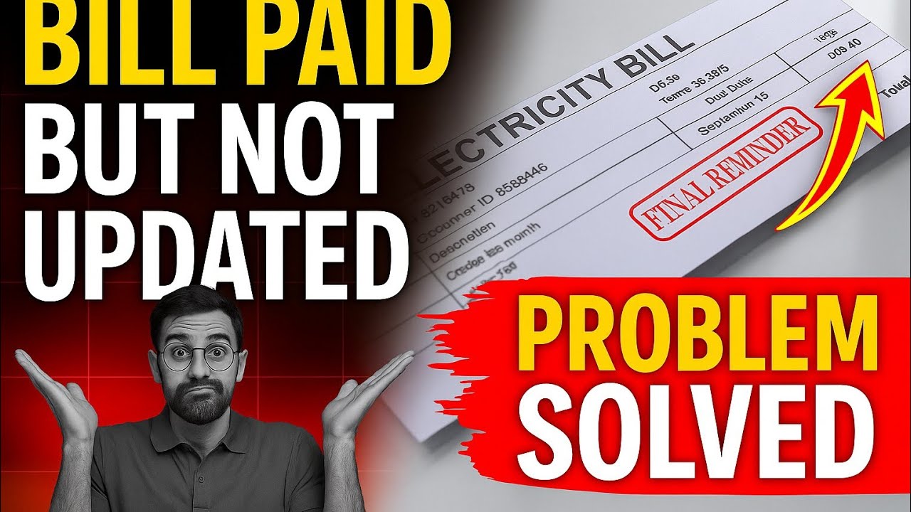 😭Electricity bill paid but not updated ON Bill | Bill Paid But Not ...