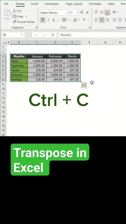 Transpose in Excel #exceltech #excelworld #exceltutorial #exceltricks #excelshortcuts # ...