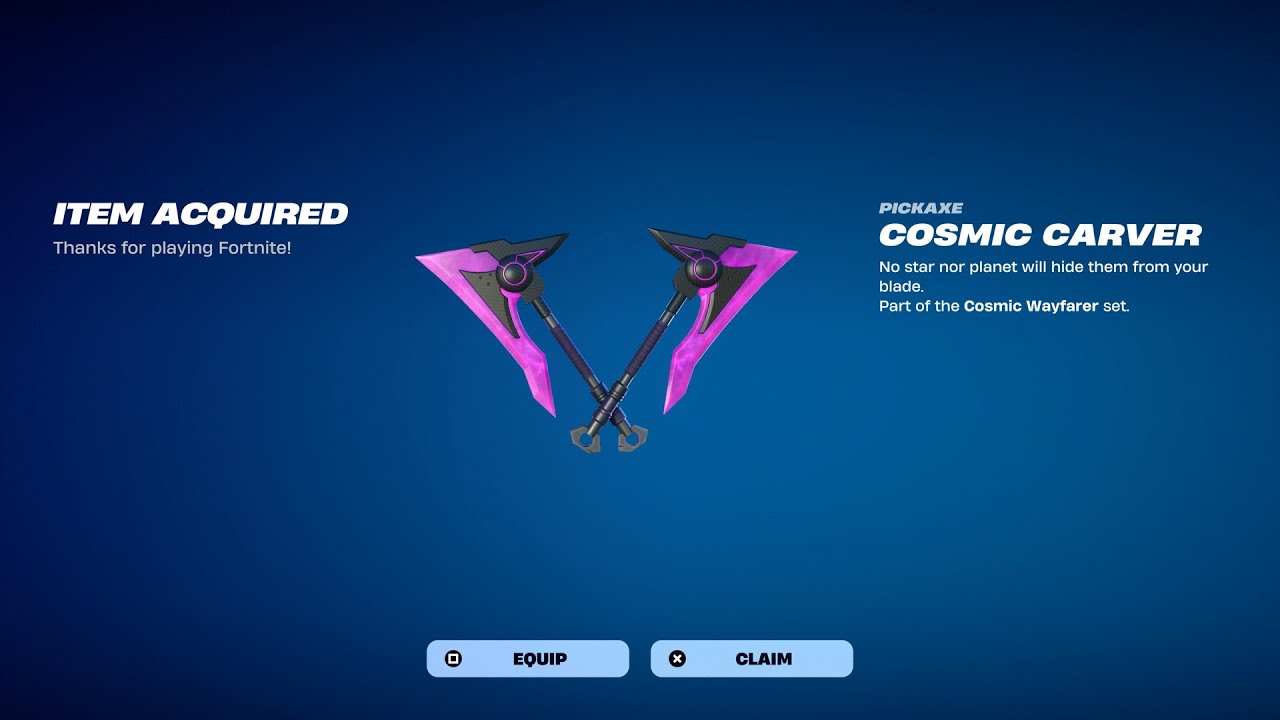 How To Get Cosmic Carver Pickaxe NOW FREE In Fortnite! (Free Cosmic ...