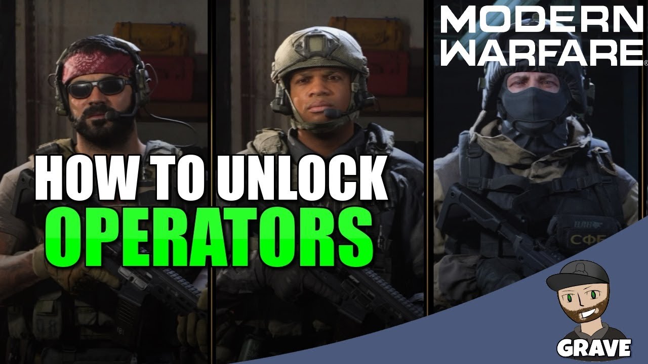 How To Unlock Operators In Modern Warfare | Call Of Duty Modern Warfare ...