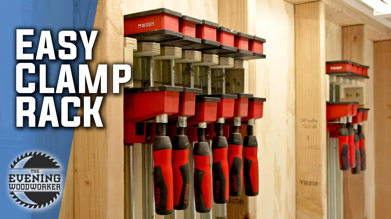 THIS IS EASY! Super Simple Clamp Rack | Evening Woodworker - YouTube