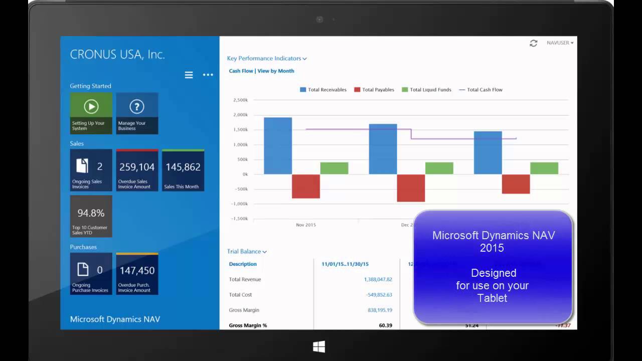 Microsoft Dynamics NAV 2015 Teaser- Tablet - YouTube
