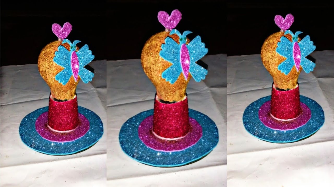 Best Out Of Waste Fuse Bulb craft idea || DIY gift making from waste ...