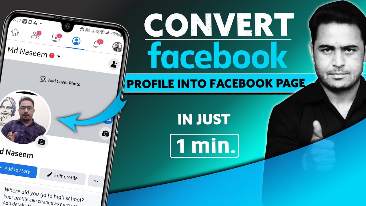 how to convert facebook profile to page 2023 | move profile to page ...