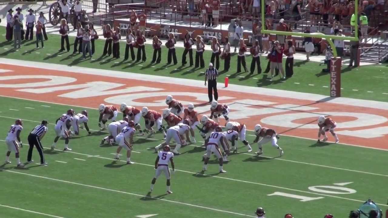 Iowa State-Texas 2012: Longhorns line up in the Wishbone - YouTube