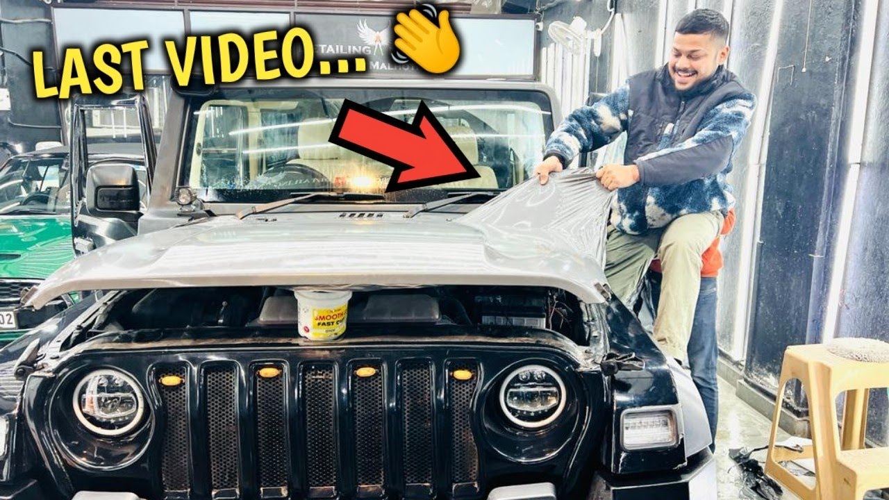 Removing THAR WRAP😣 अपने हाथों से ही फाड़ दिया ₹80 हज़ार का THAR WRAP 😣 ...