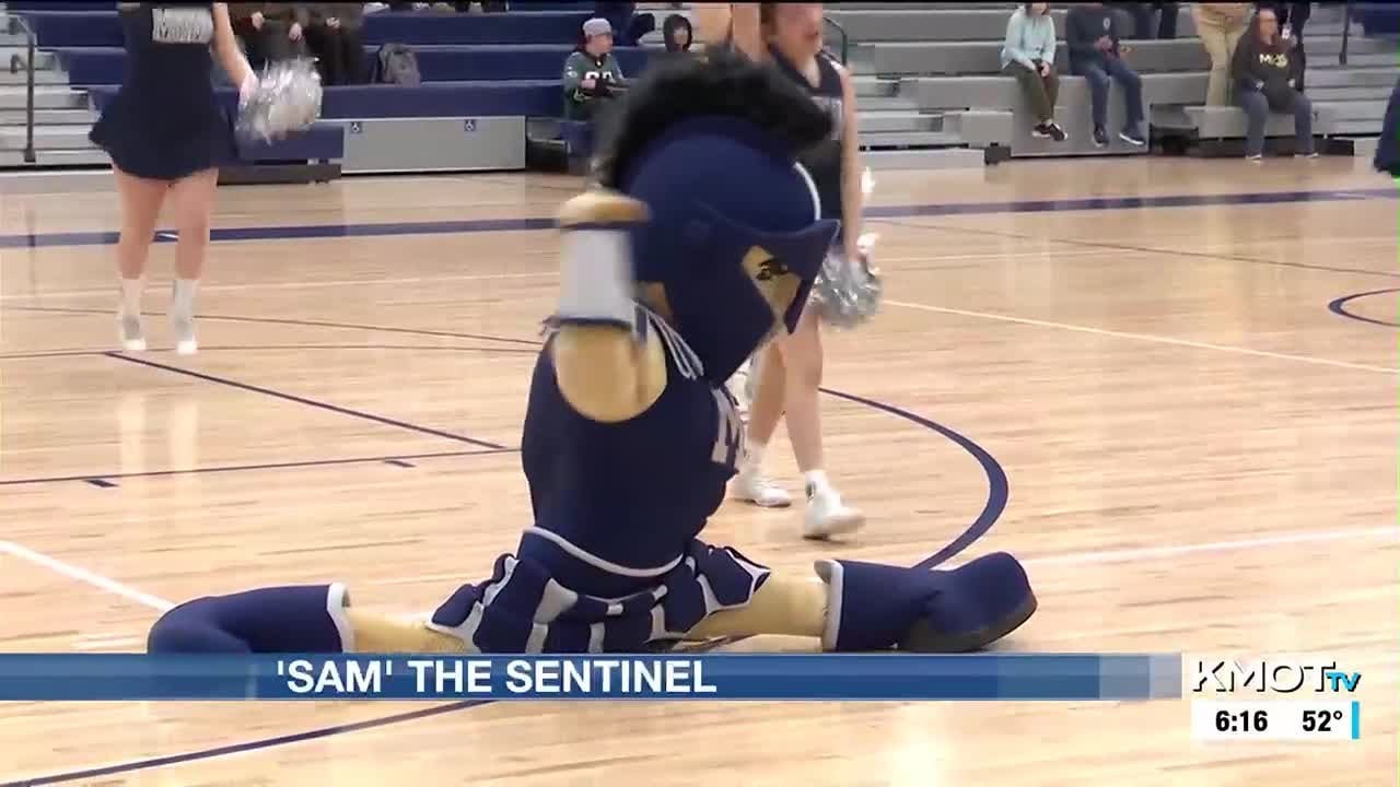 Meet ‘Sam’: Minot North introduces Sentinel mascot’s name - YouTube