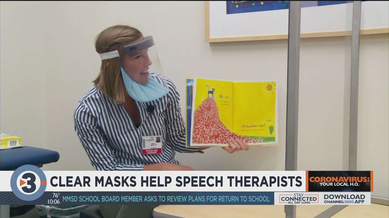 Clear masks help speech therapists - YouTube