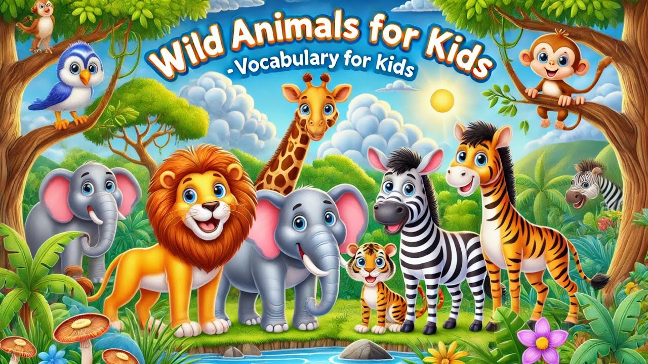 Wild Animals for Kids | Learn Animal Names & Sounds | Fun & Educational ...