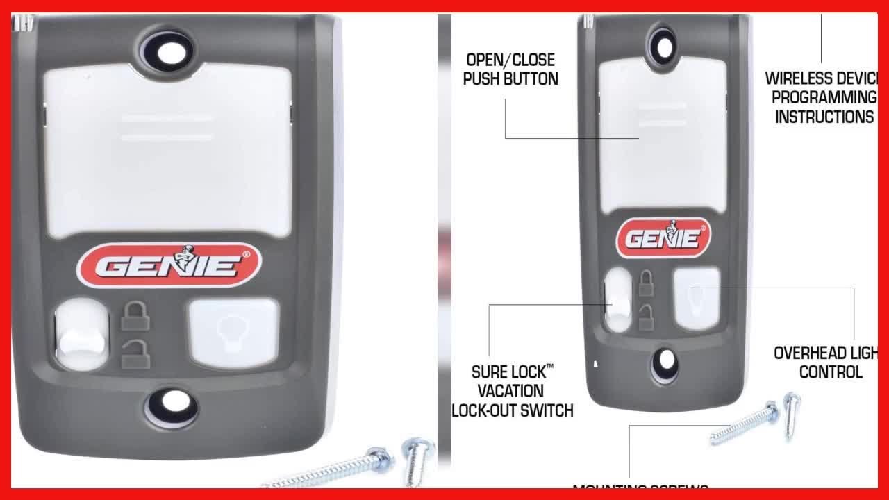 Genie Series II Garage Door Opener Wall Console Sure LockVacation Lock ...