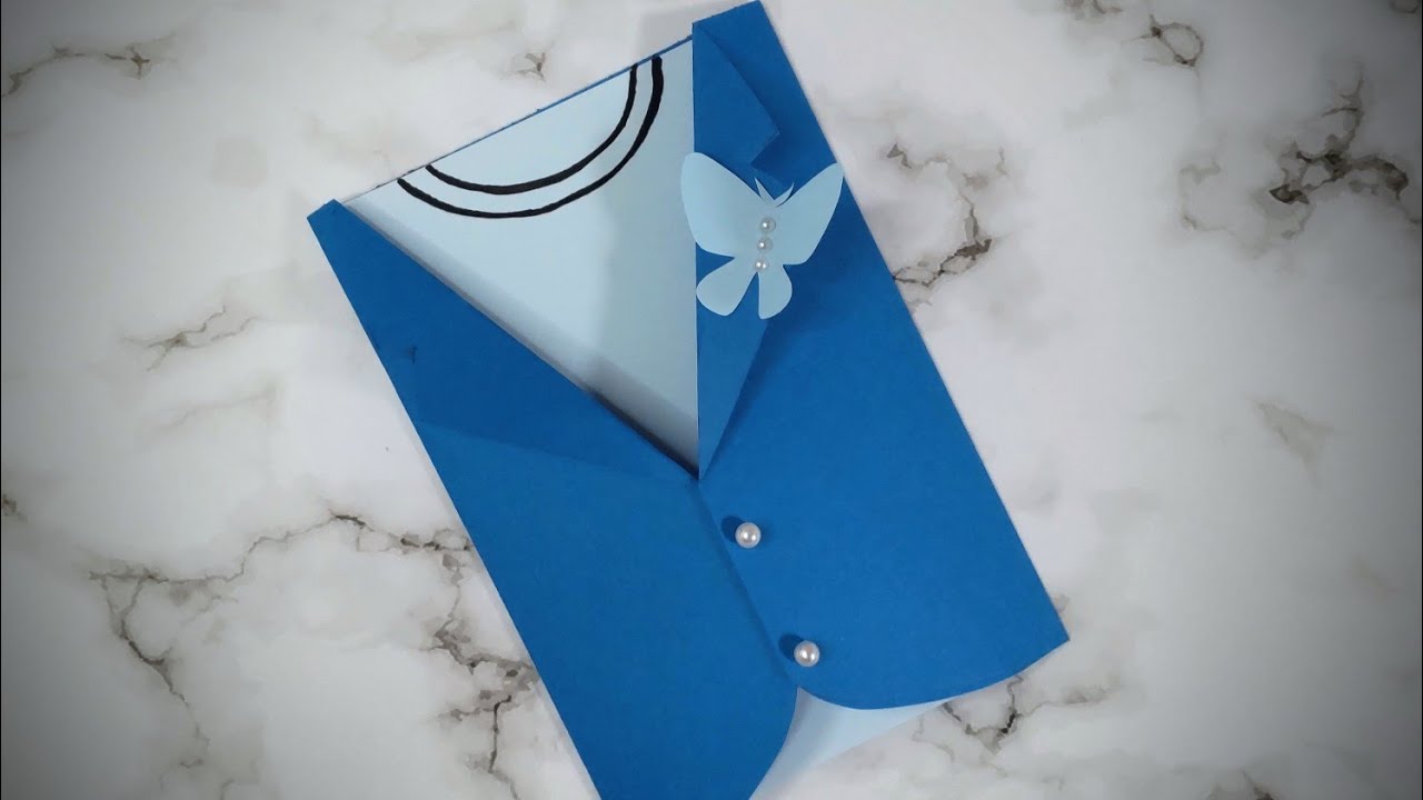 DIY greeting card/Men's jacket/easy handmade - YouTube