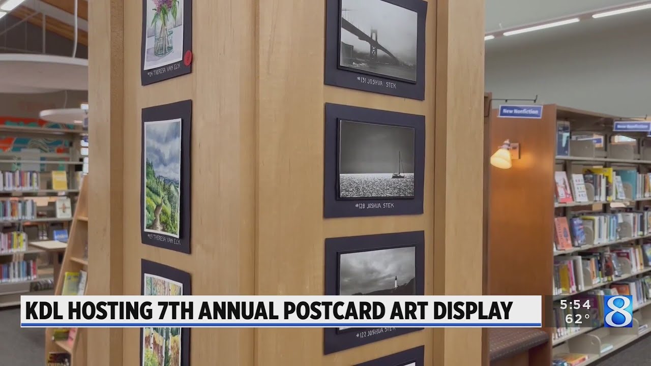 ‘Postcard art’ on display at Caledonia Twp library - YouTube