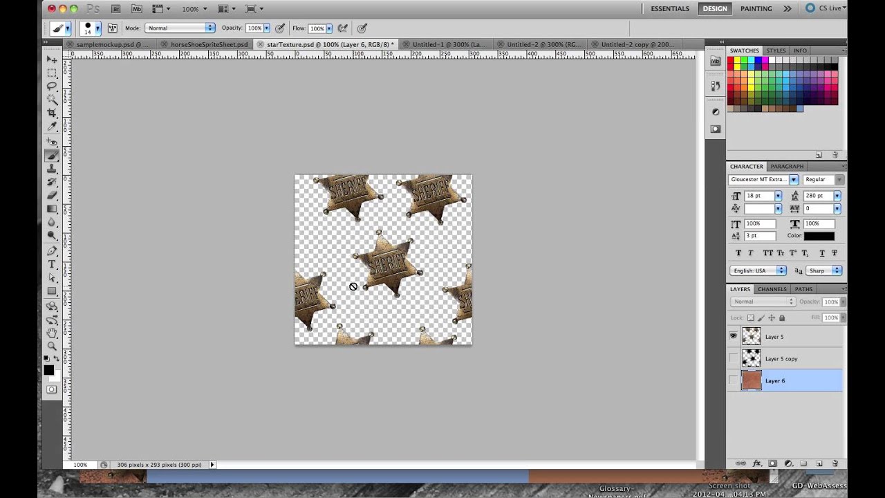 Making a tiled background with repeating images - YouTube
