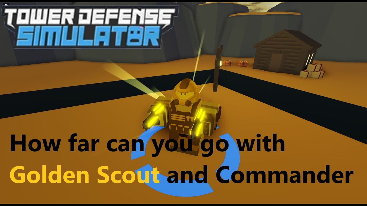 How far can you go with Golden Scout and Commander| Roblox Tower ...