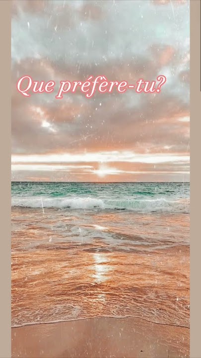 Que préfère-tu? - YouTube