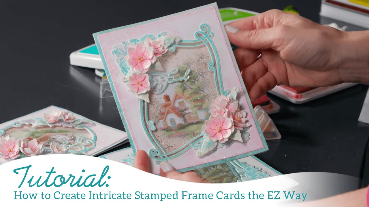 How to Create Intricate Stamped Frame Cards the EZ way! - YouTube