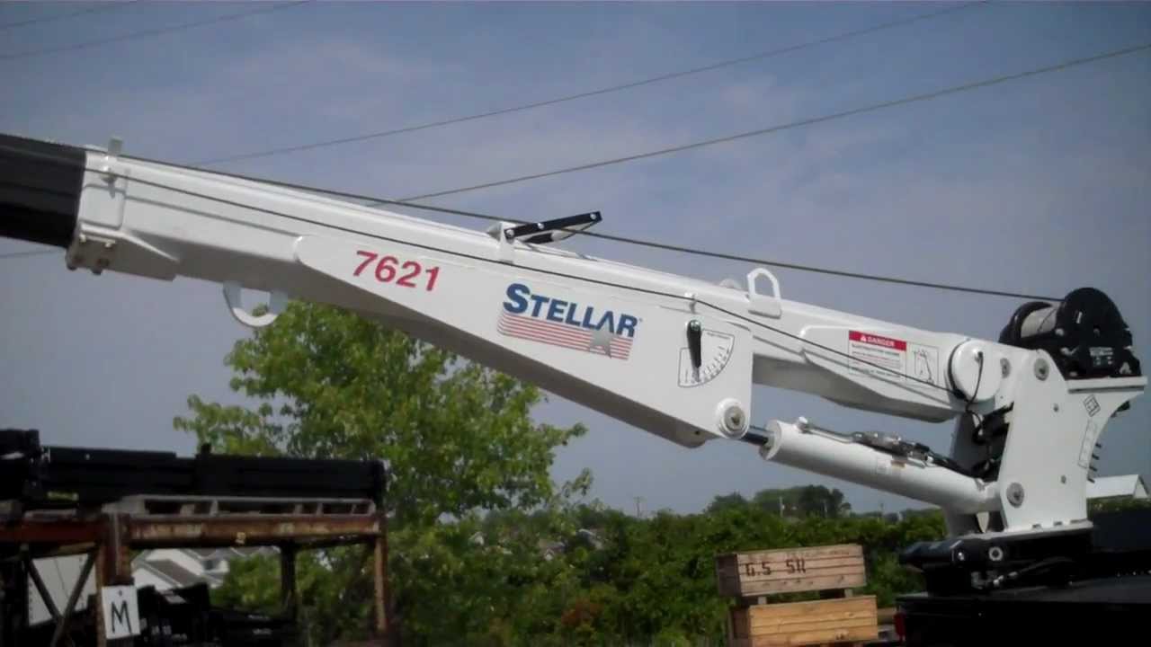 Stellar 7621 Crane with CDT Technology on Knapheide Crane Body - YouTube