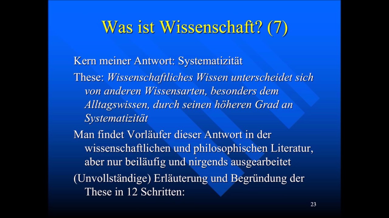 Was ist Wissenschaft? Systematizitätstheorie in 12 Schritten [2008 ...