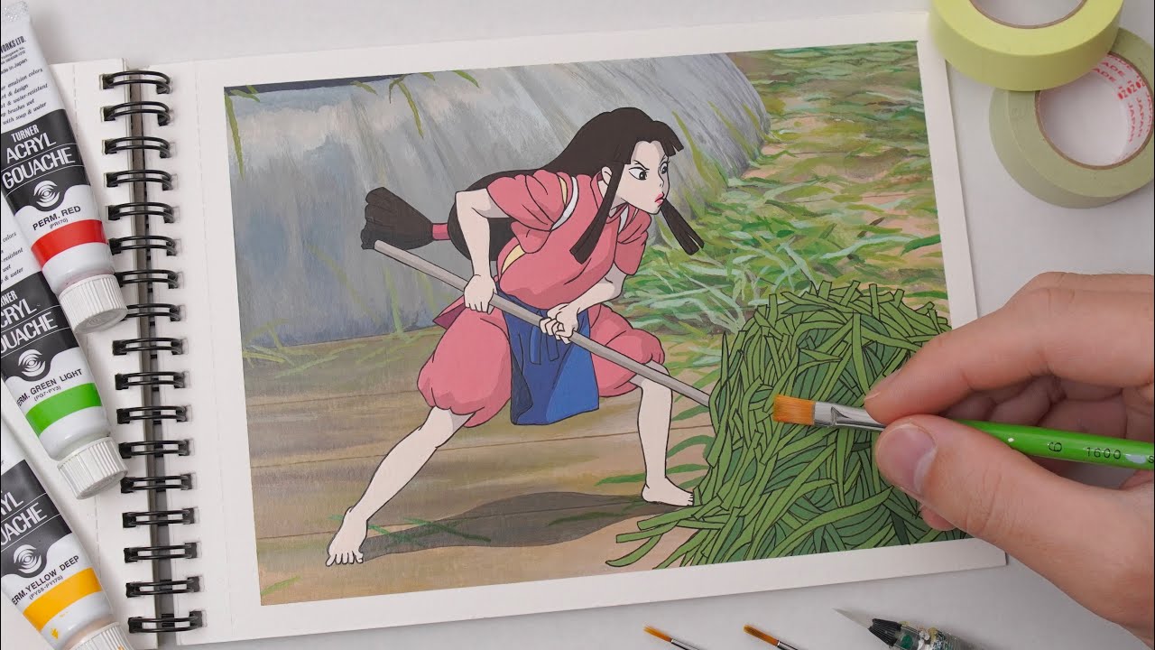 Painting my Ghibli crush🎨 Spirited Away ‘Lin’🌿 - YouTube
