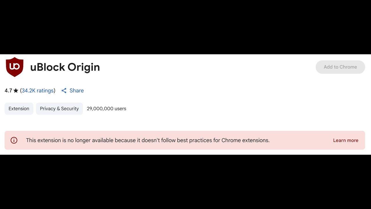 uBlock Origin extension is no longer available? How to Install uBlock ...