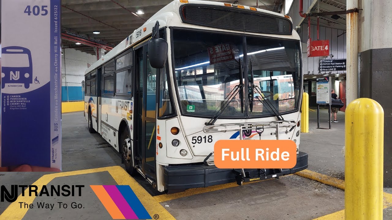 NJ Transit Bus Route 405 to Cherry Hill Mall (Full Ride) - YouTube