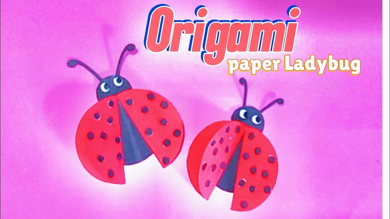 How to make paper Ladybug | Origami Ladybug | easy tutorial | - YouTube