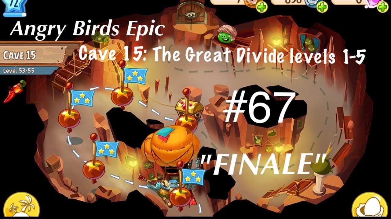 (Angry Birds Epic)(#67) Gameplay Walkthrough of Chronicle Cave: Cave 15 ...