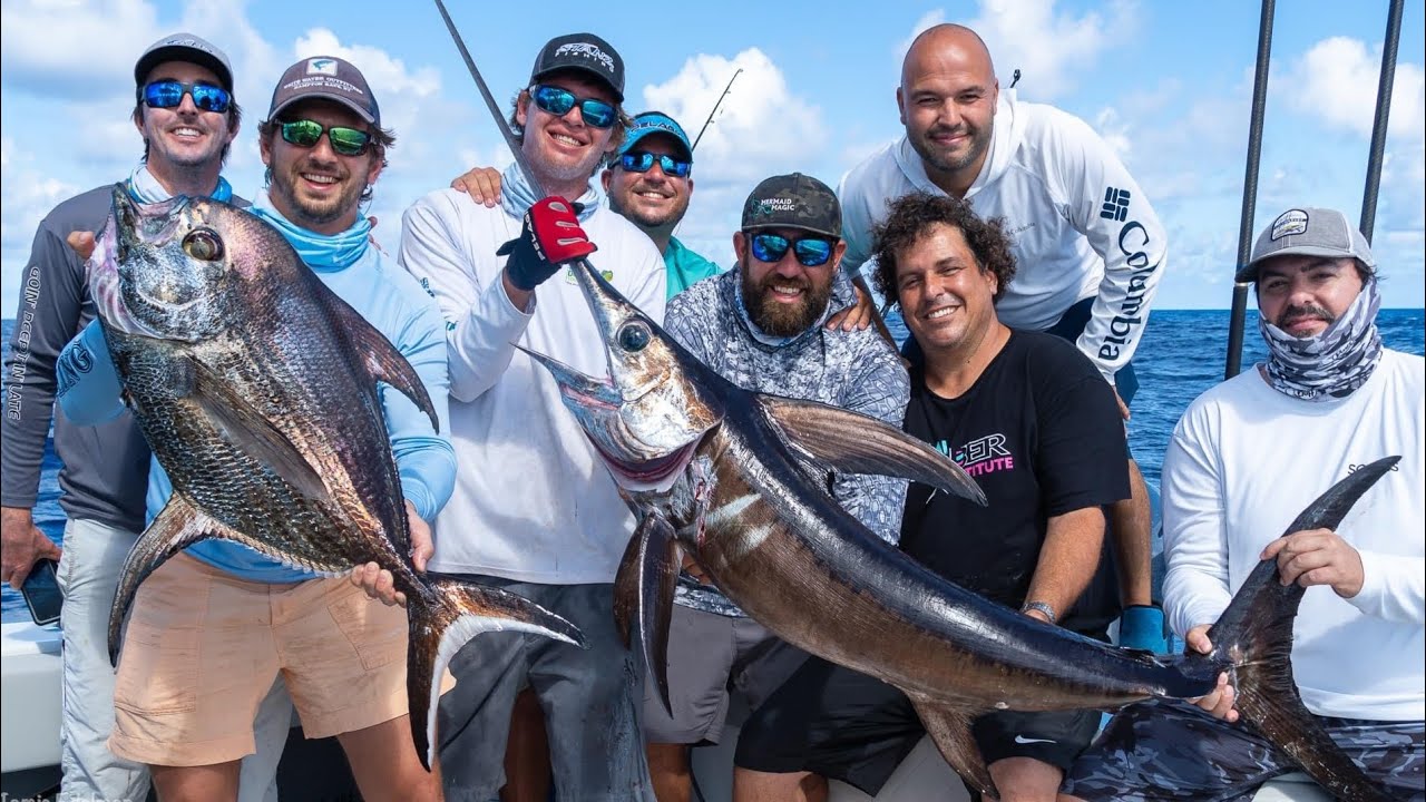 He waited 4 YEARS to fish with us! Double header Swordfish and Pomfret ...