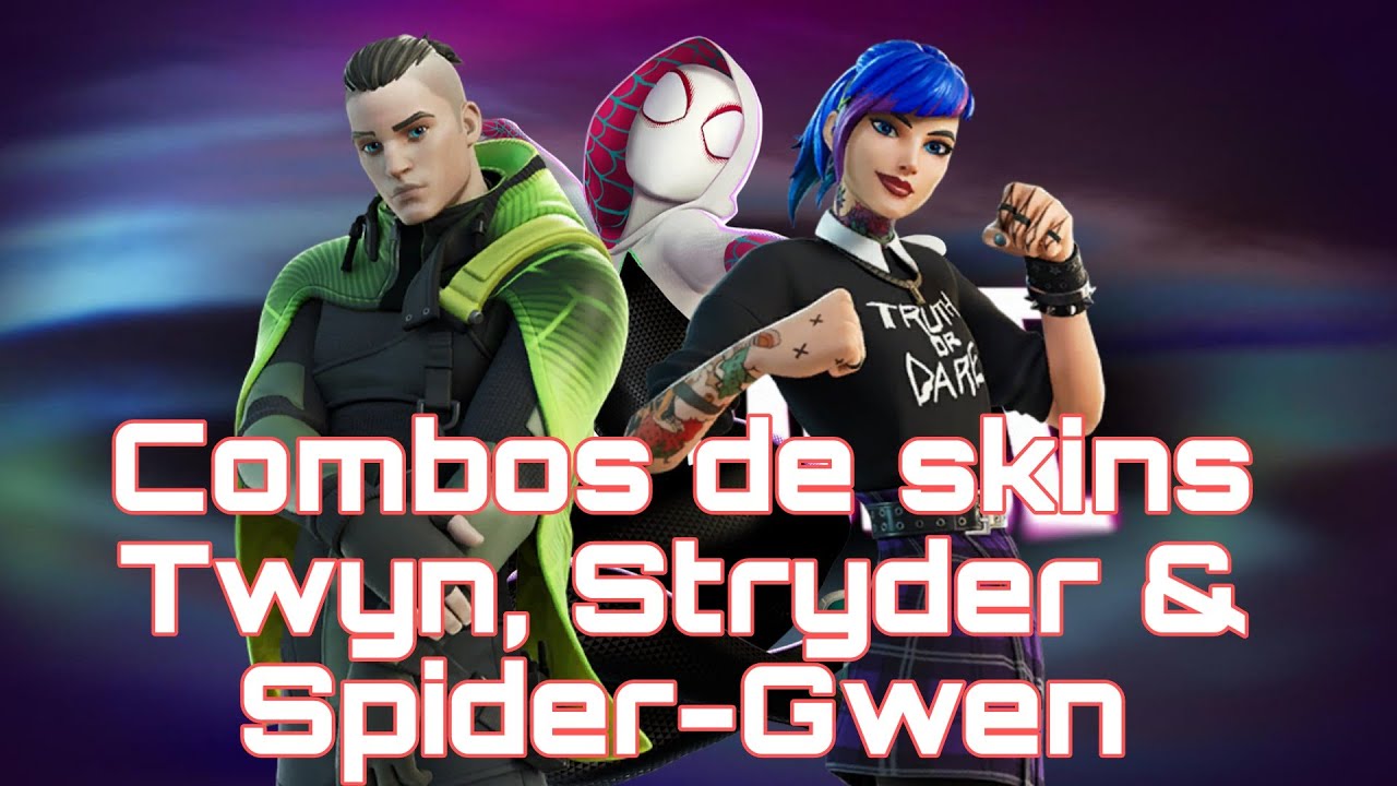 COMBOS DE SKINS: TWYN, STRYDER Y GWEN / Fortnite - YouTube