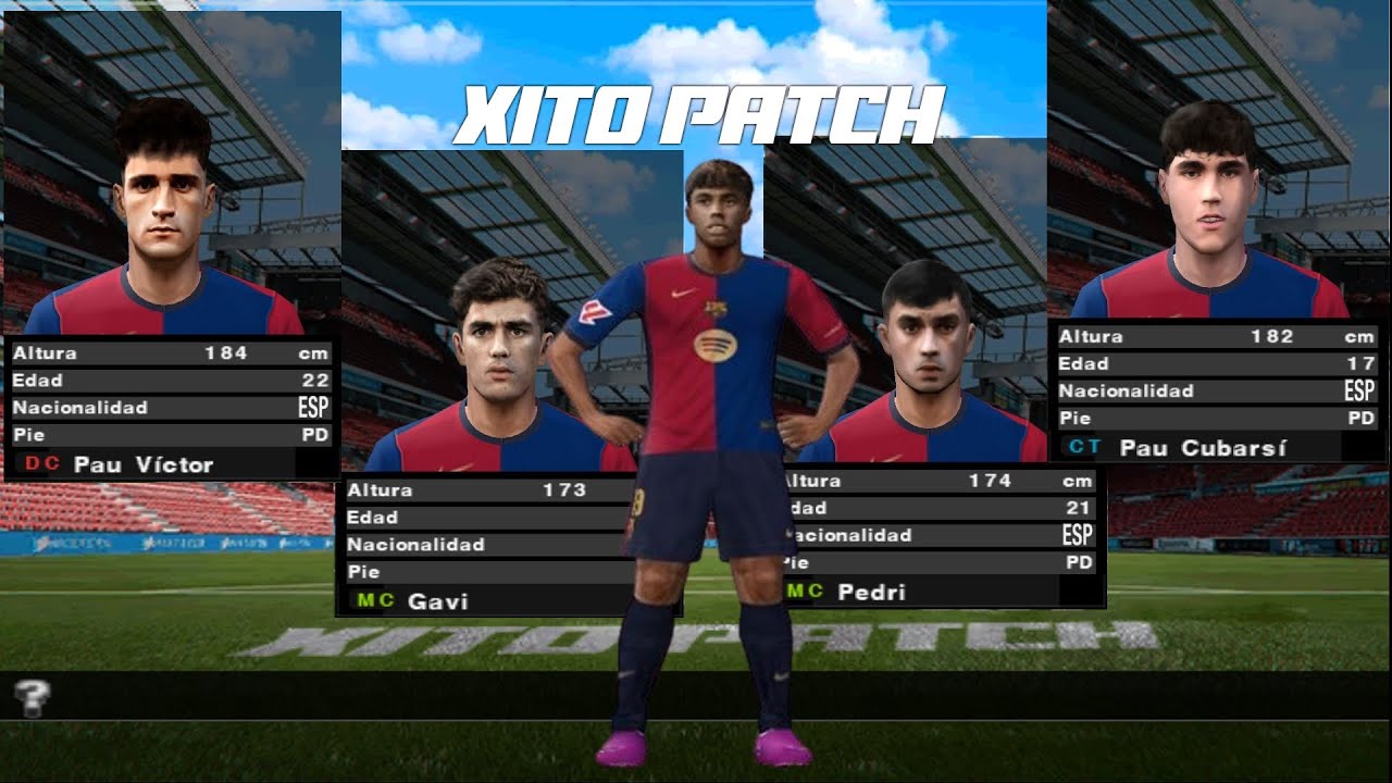 PS2 FC BARCELONA TODA LA MASIA EN PES 2025 XITO Patch !! - YouTube
