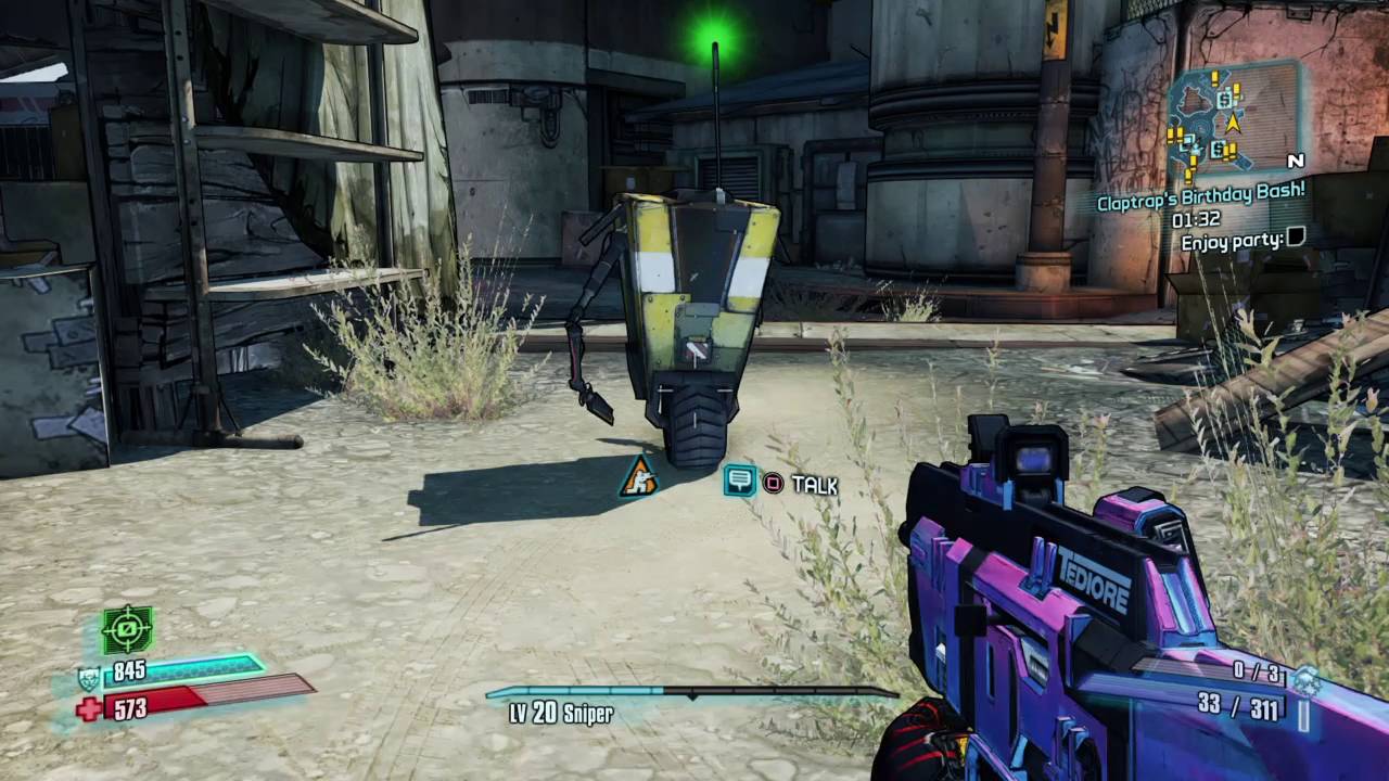 Claptraps birthday and his dance - YouTube