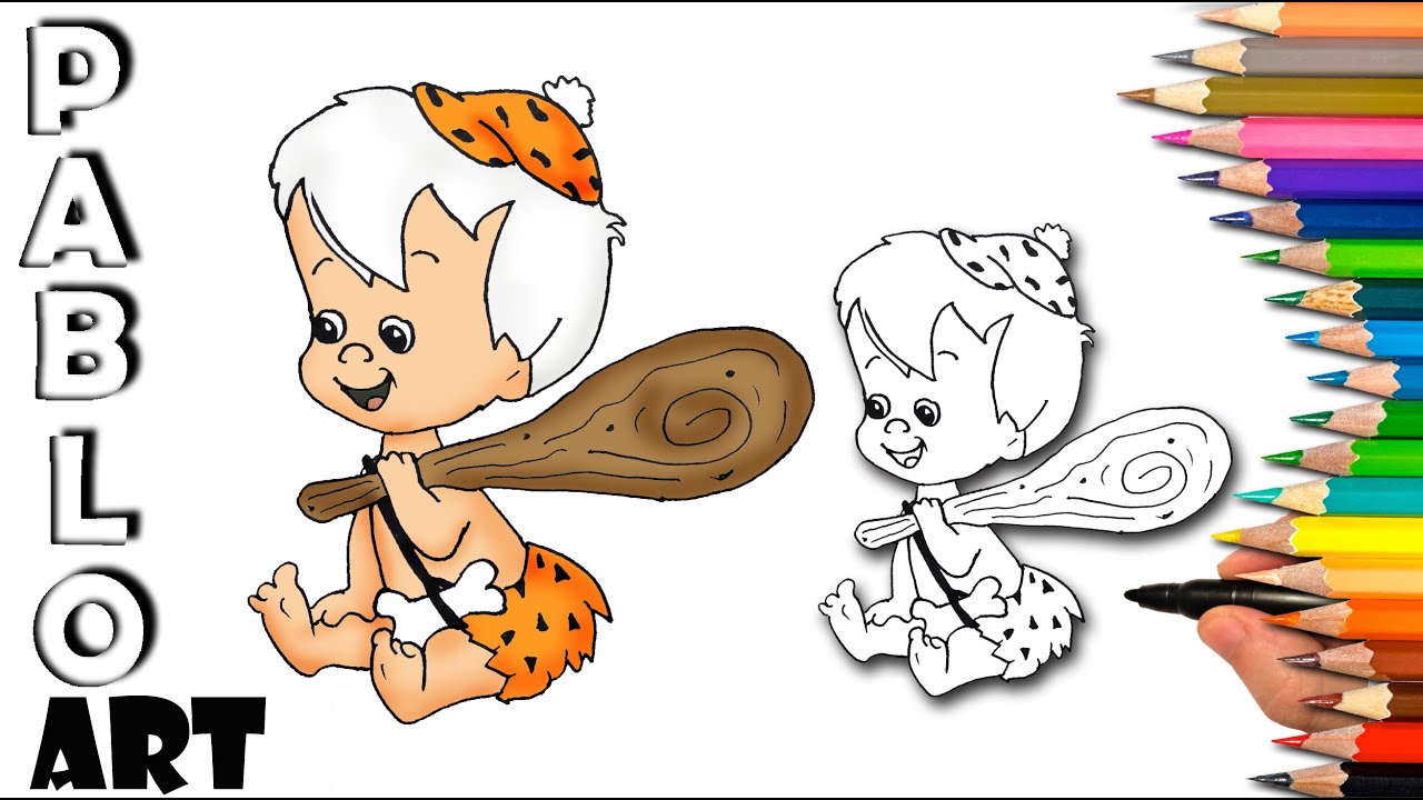 How to Draw Bamm Bamm Flintstone from The Flintstones | Learn to Draw ...