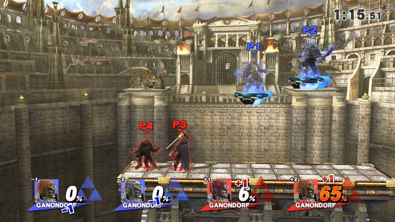 Super Smash Bros. Wii U - Ganon & Ganon Blue Team vs Ganon & Ganon Red ...
