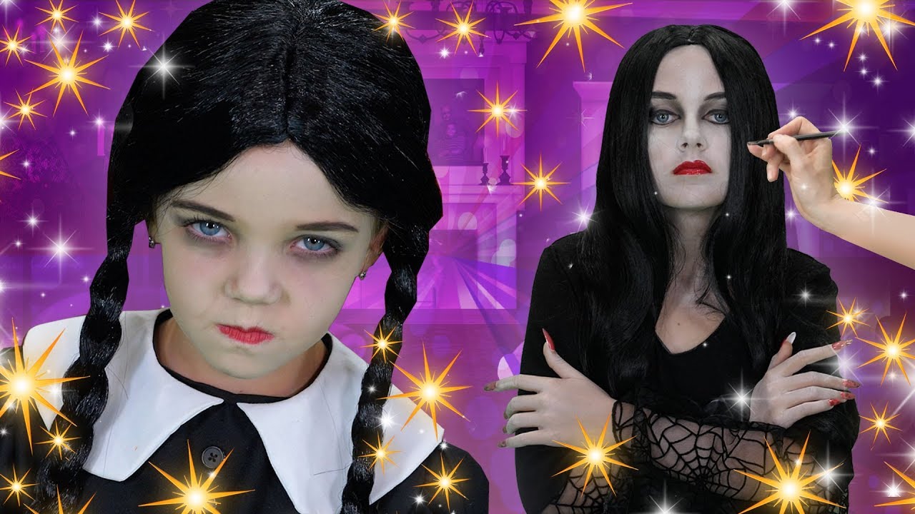 AWESOME Addams Family Makeup | SparklePop - YouTube