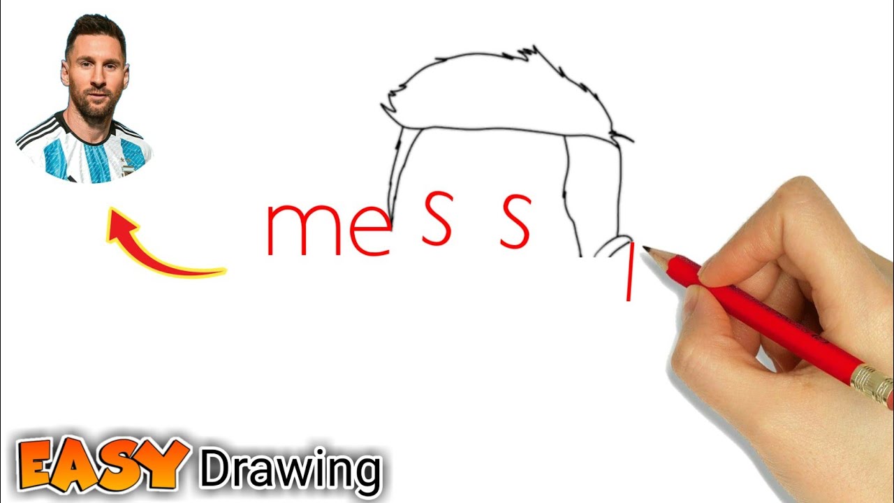 लियोनेल मेस्सी ड्राइंग | Lionel Messi drawing | how to draw Messi - YouTube