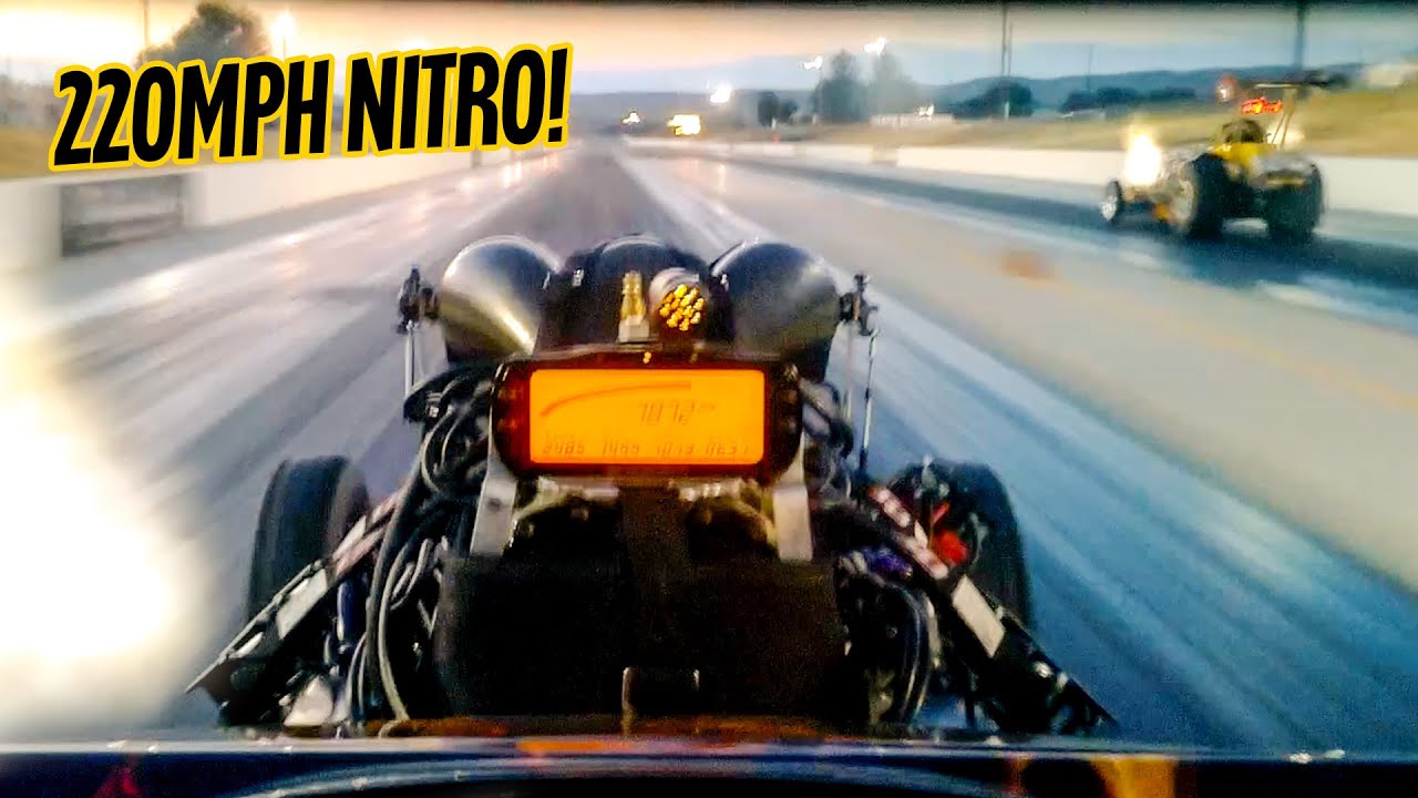 Nitro Altered Almost Hits The Wall at 220mph (Amazing Driver's View ...