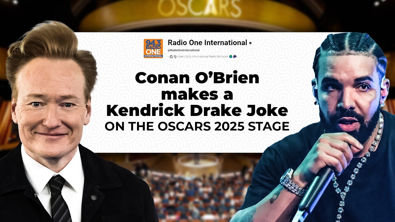 Conan O'Brien pokes fun at Kendrick Drake at The Oscars 2025 - YouTube