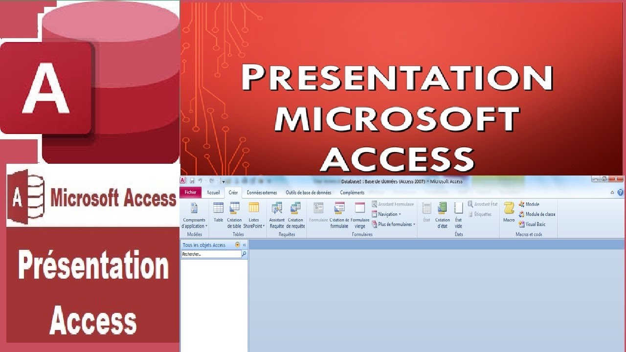 Leçon N°23 présentation Microsoft Access - YouTube
