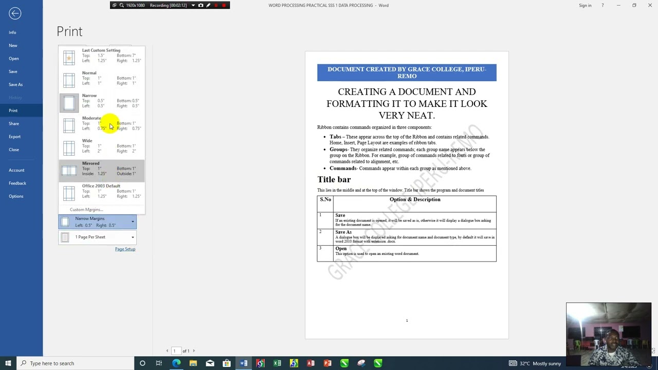 LESSON 8 PRINTING INSERTING NEW PAGE COPYING PASTING YouTube LESSON 8 PRINTING INSERTING NEW PAGE COPYING PASTING YouTube
