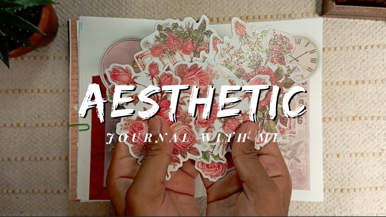 Journal with me | Red spring spread 🌹| Aesthetic journaling ...