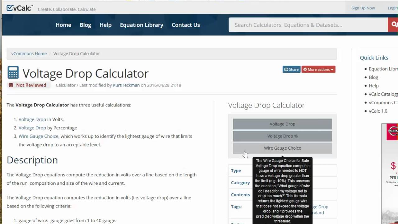 Voltage Drop Calculator with various units (free) - YouTube
