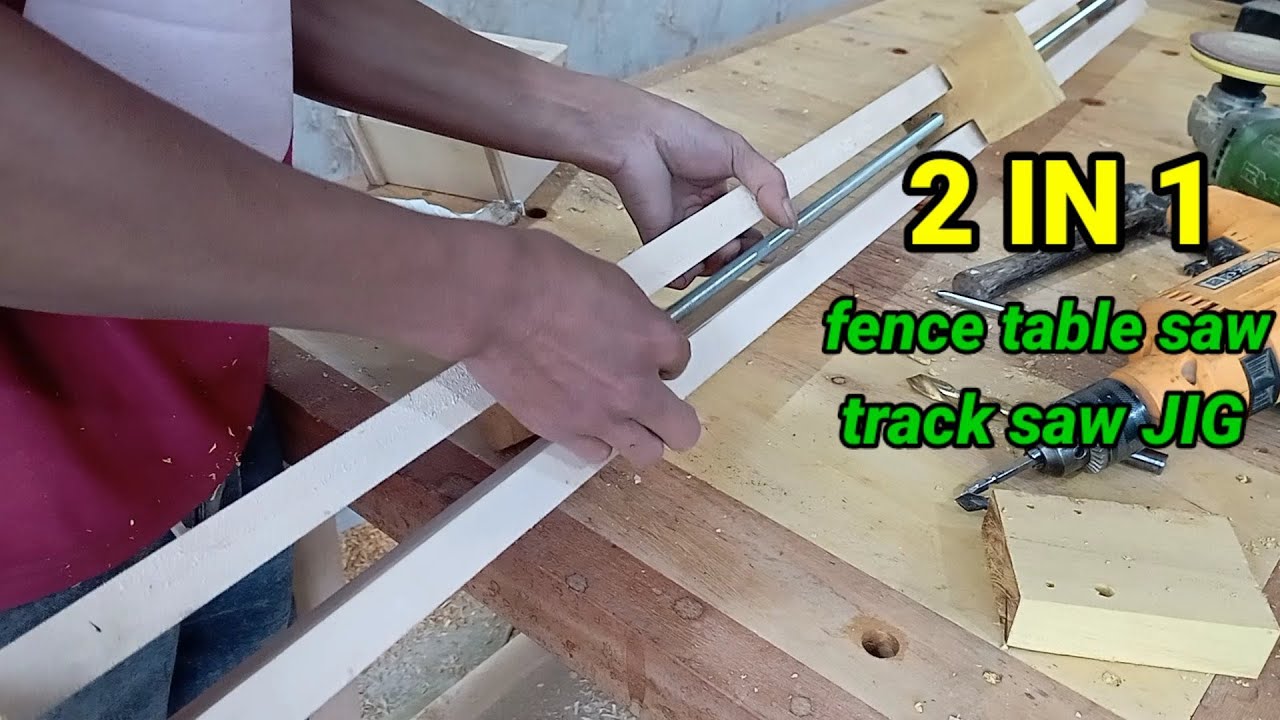 track saw JIG yang bisa juga Di gunakan sebagi fence table saw - YouTube