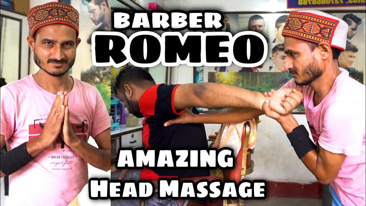 Relaxing Head massage, Neck, Ear Cracking with back massage by Indian ...